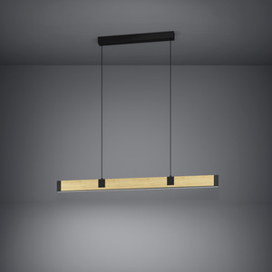 EGLO CAMINARRO Modern Wood and Steel LED Pendant Ceiling Light