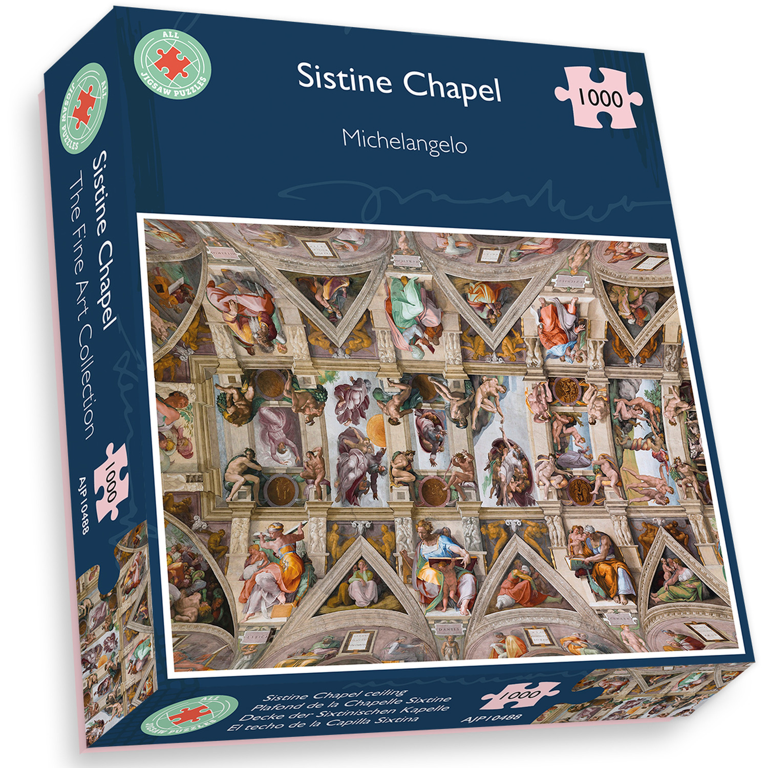 Sistine Chapel Ceiling by Michelangelo 1000 Piece Jigsaw Puzzle