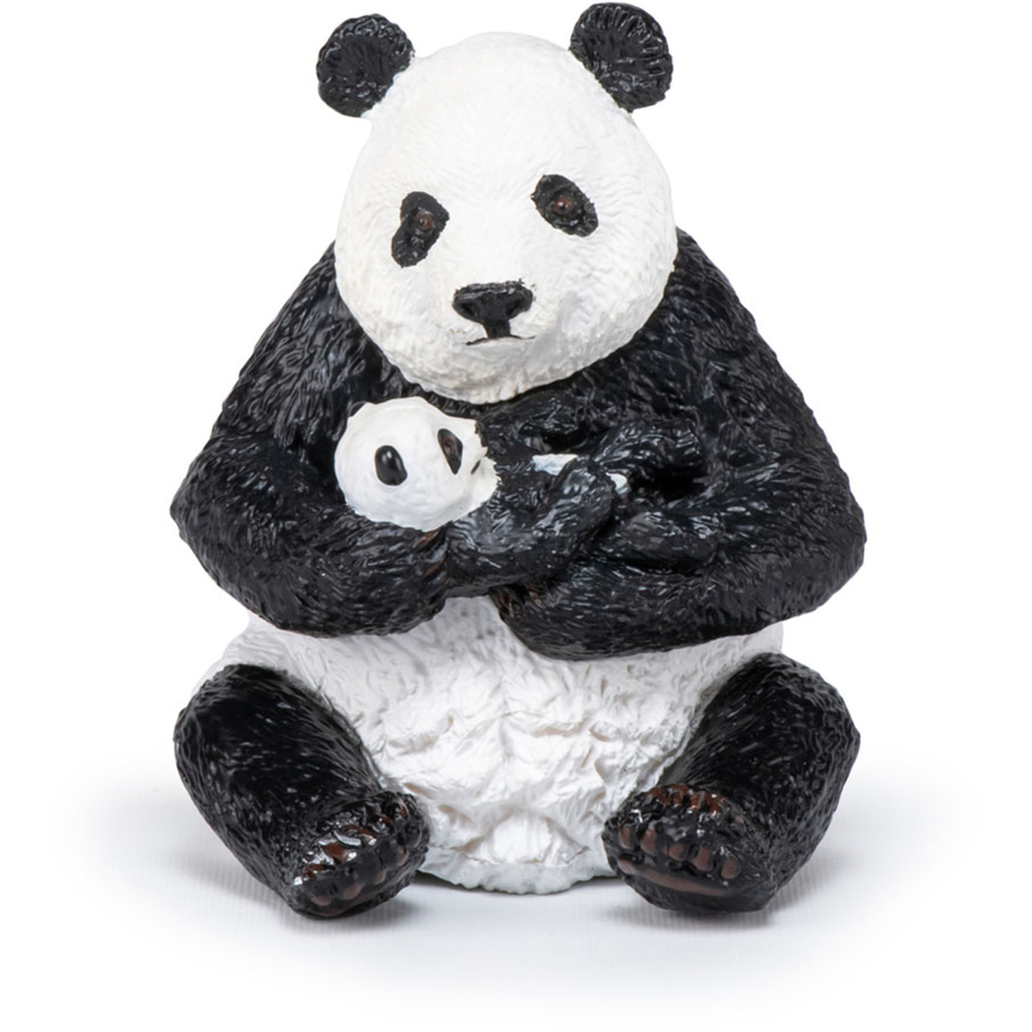 PAPO Wild Animal Kingdom Sitting Panda and Baby Toy Figure