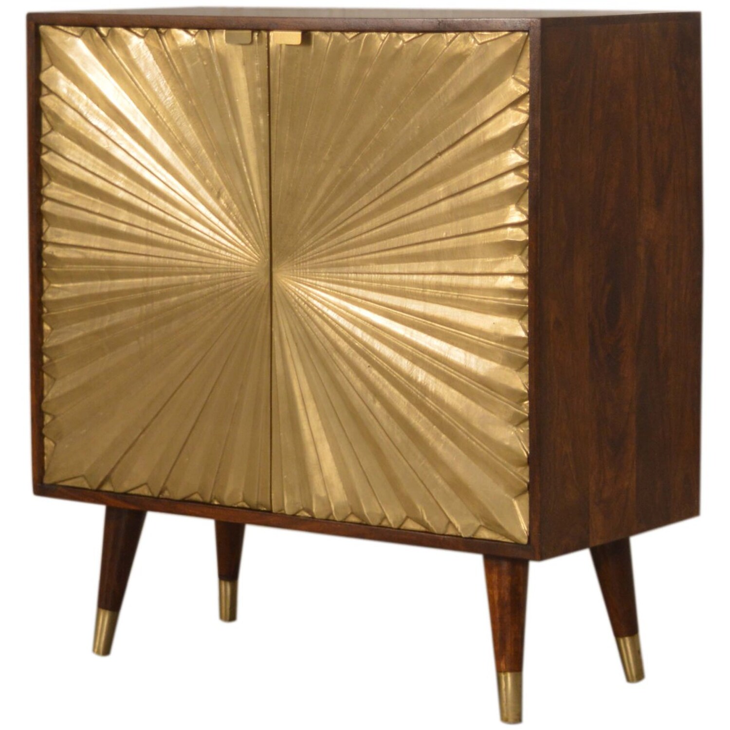 Manila Gold Cabinet Mango Wood With 2 Door