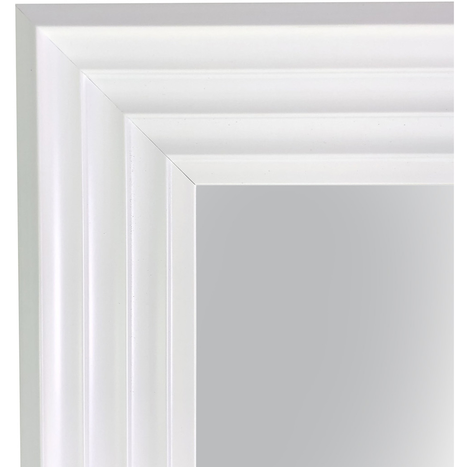 MirrorOutlet Modern Bright White layered Wall Mirror