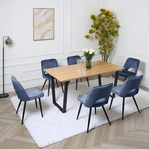Provence Dining Set - Oak Veneer Dining Table with 6 Chairs