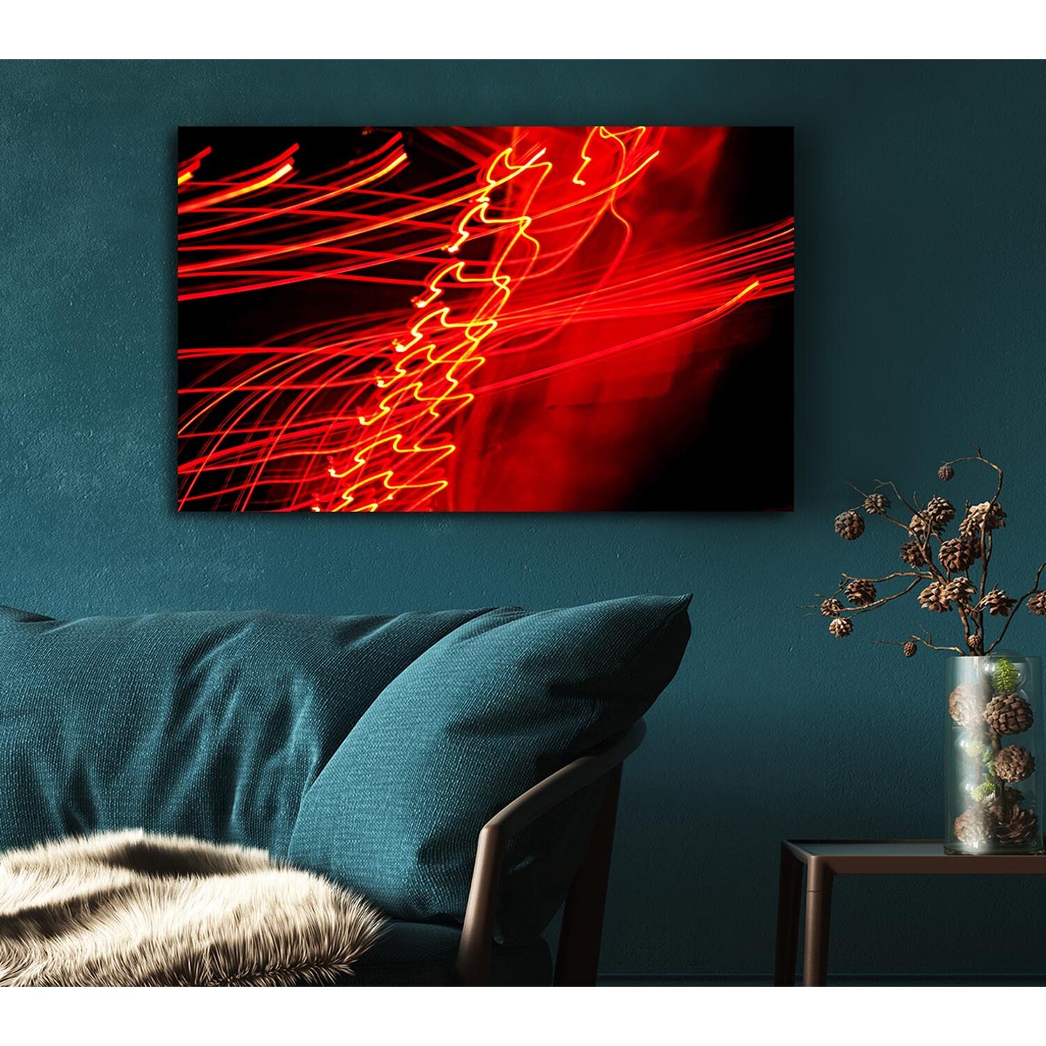 Red Distraction Canvas Print Wall Art