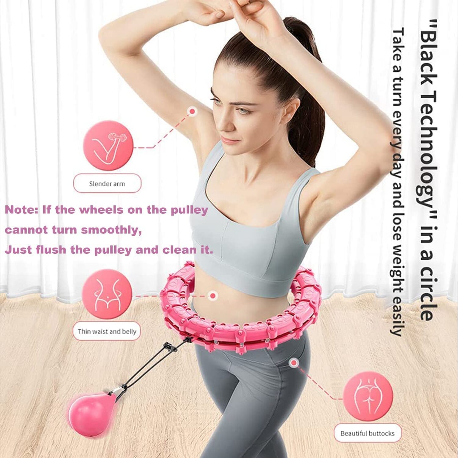 Adjustable Abdominal Waist Fitness Hoop