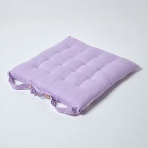 Solid Cotton Seat Pad with Button Straps