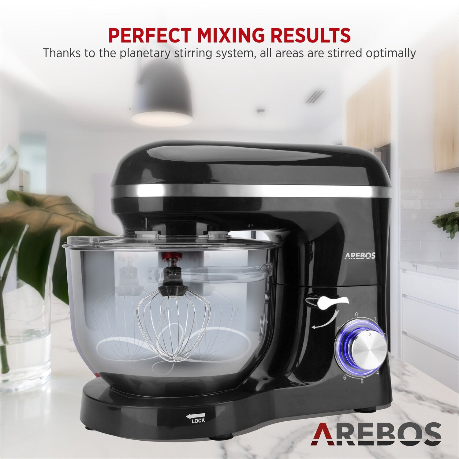 Stand Mixer with 6L Stainless Steel Mixing Bowl