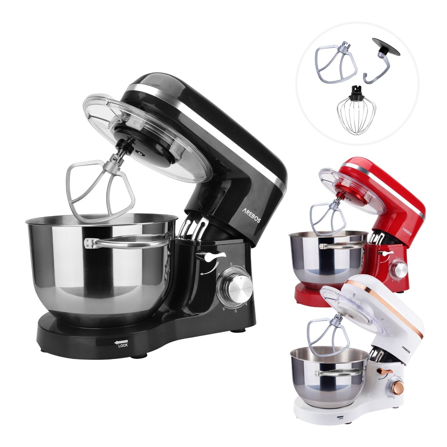 Stand Mixer with 6L Stainless Steel Mixing Bowl