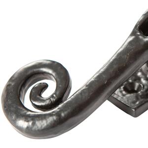 45x115mm Left Handed Curly Tail Window Fastener Black