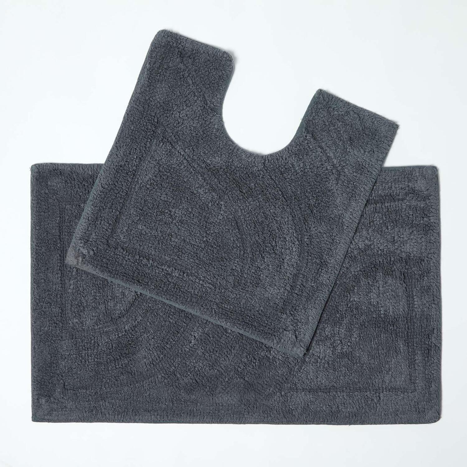 Luxury Two Piece Cotton Bath Mat Set