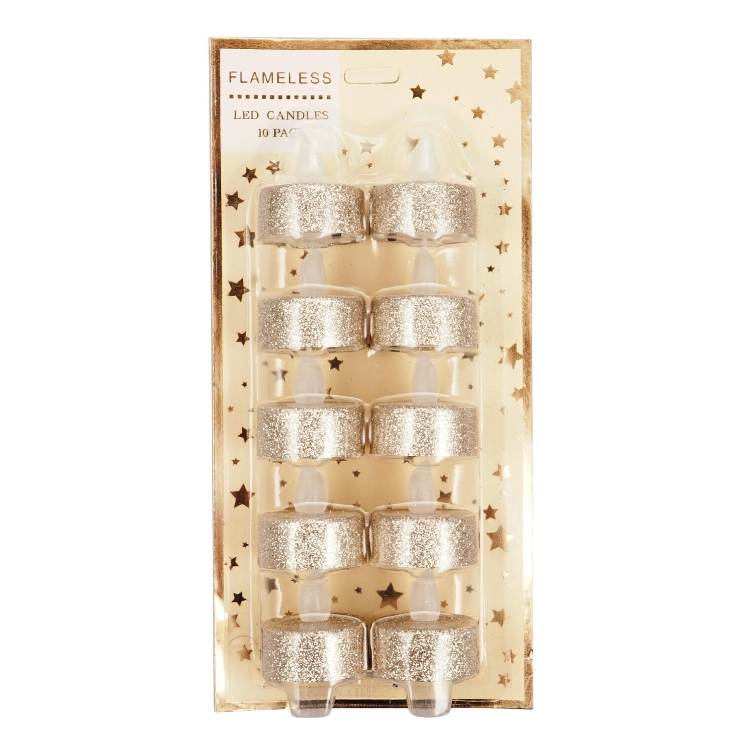 Pack of 10 Sparkling LED Candles