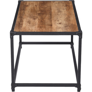 Retro Wood Metal Coffee Table