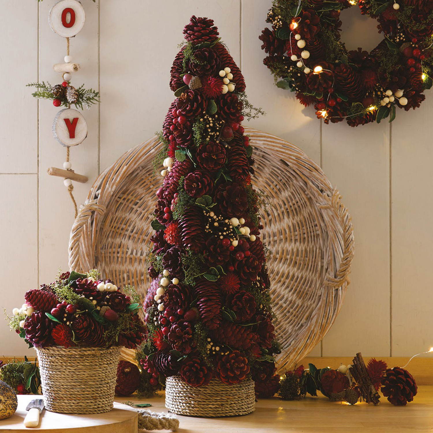 Victorian Christmas Pyramid Tree in Pot