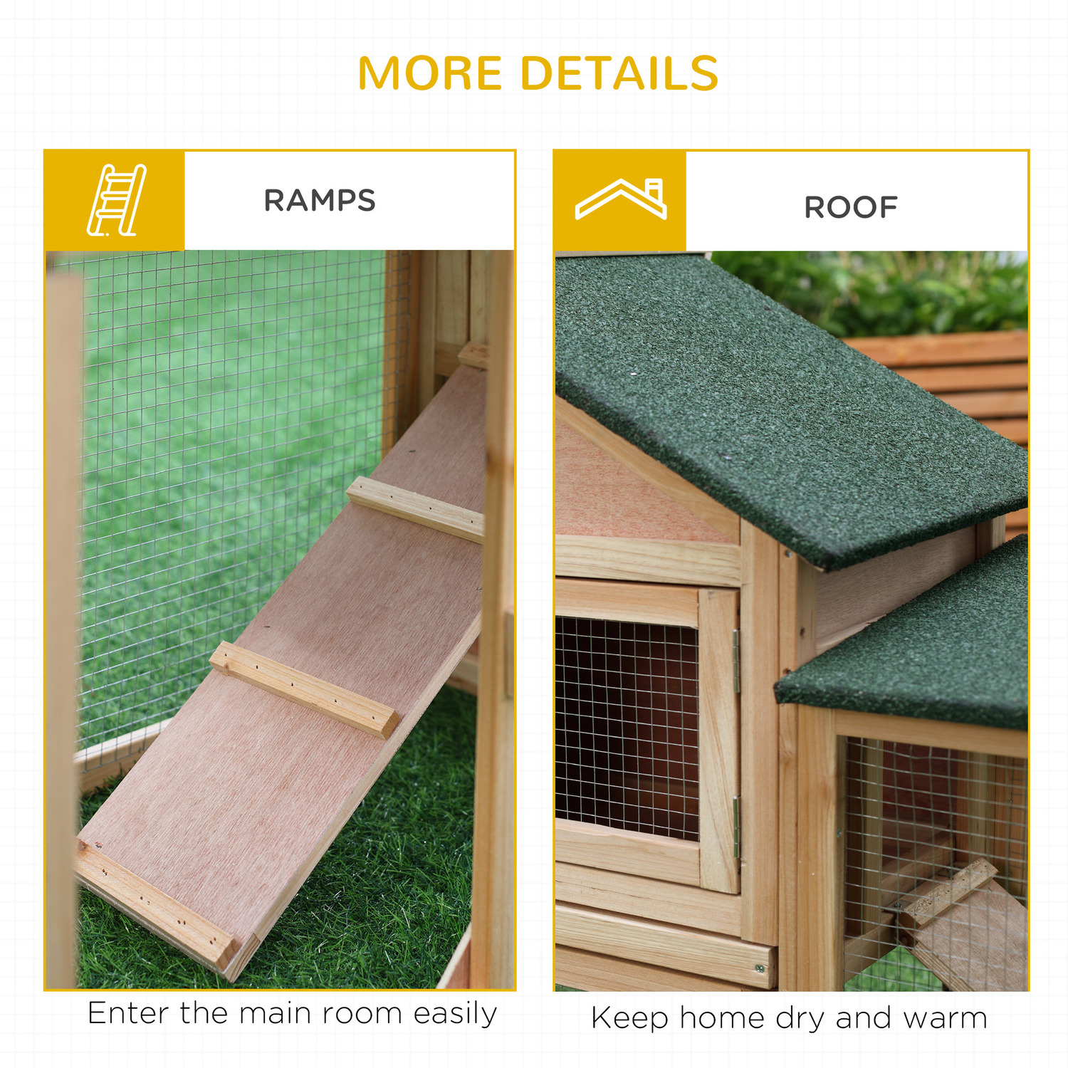 Deluxe Wooden Pet Hutch Small Animal House