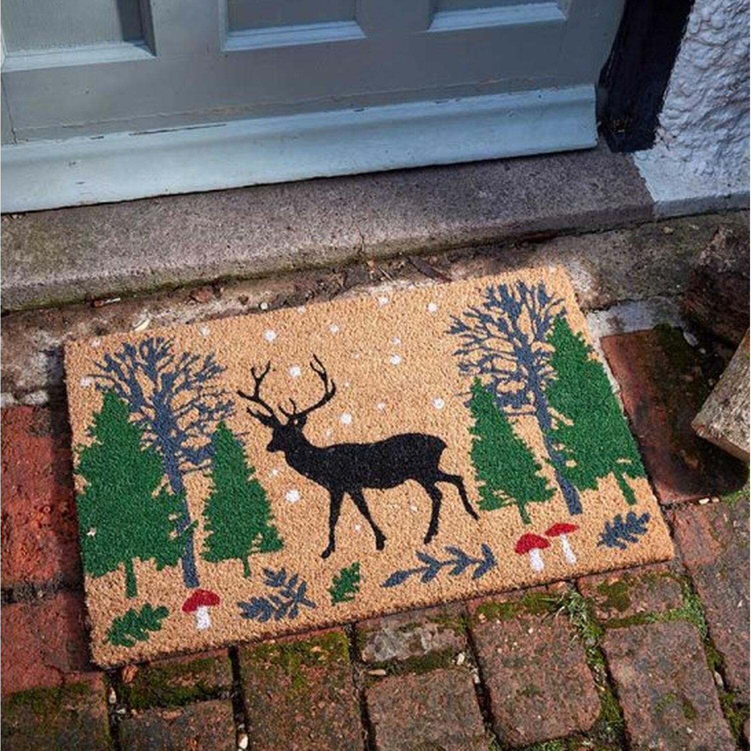Christmas Woodland Stag Mat
