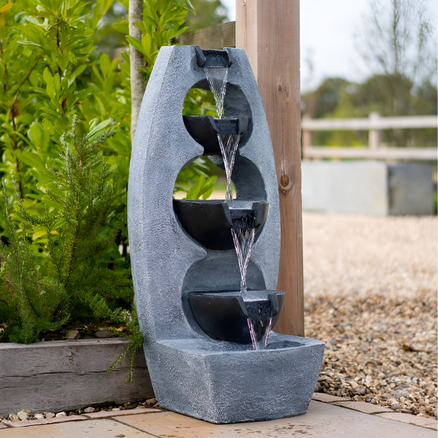 5 Tier Stone Effect Cascading Bowl Water Feature