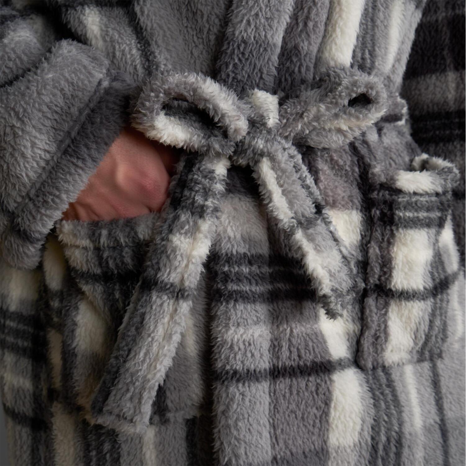 Tartan Check Teddy Dressing Gown
