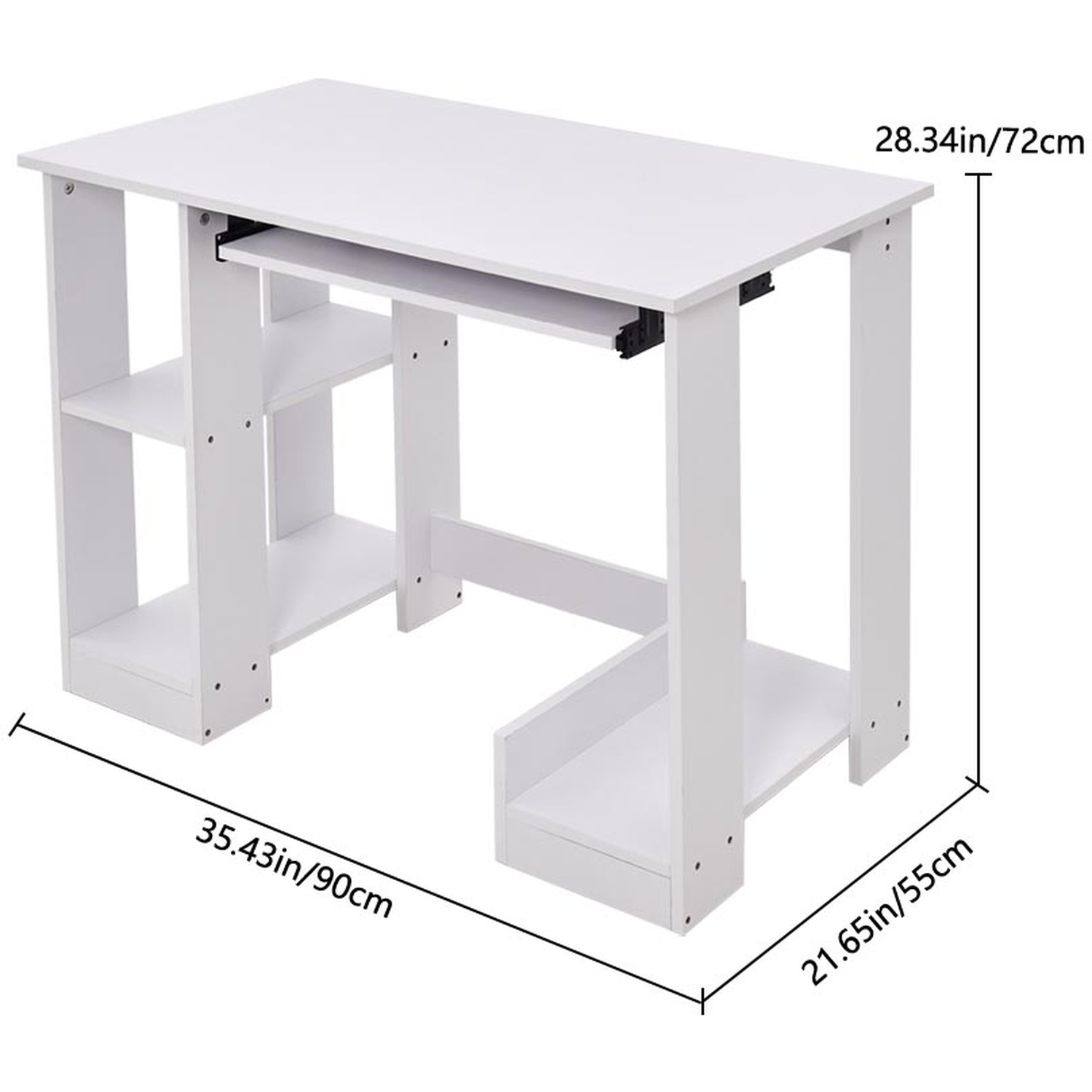 Computer Desk with Keyboard Tray