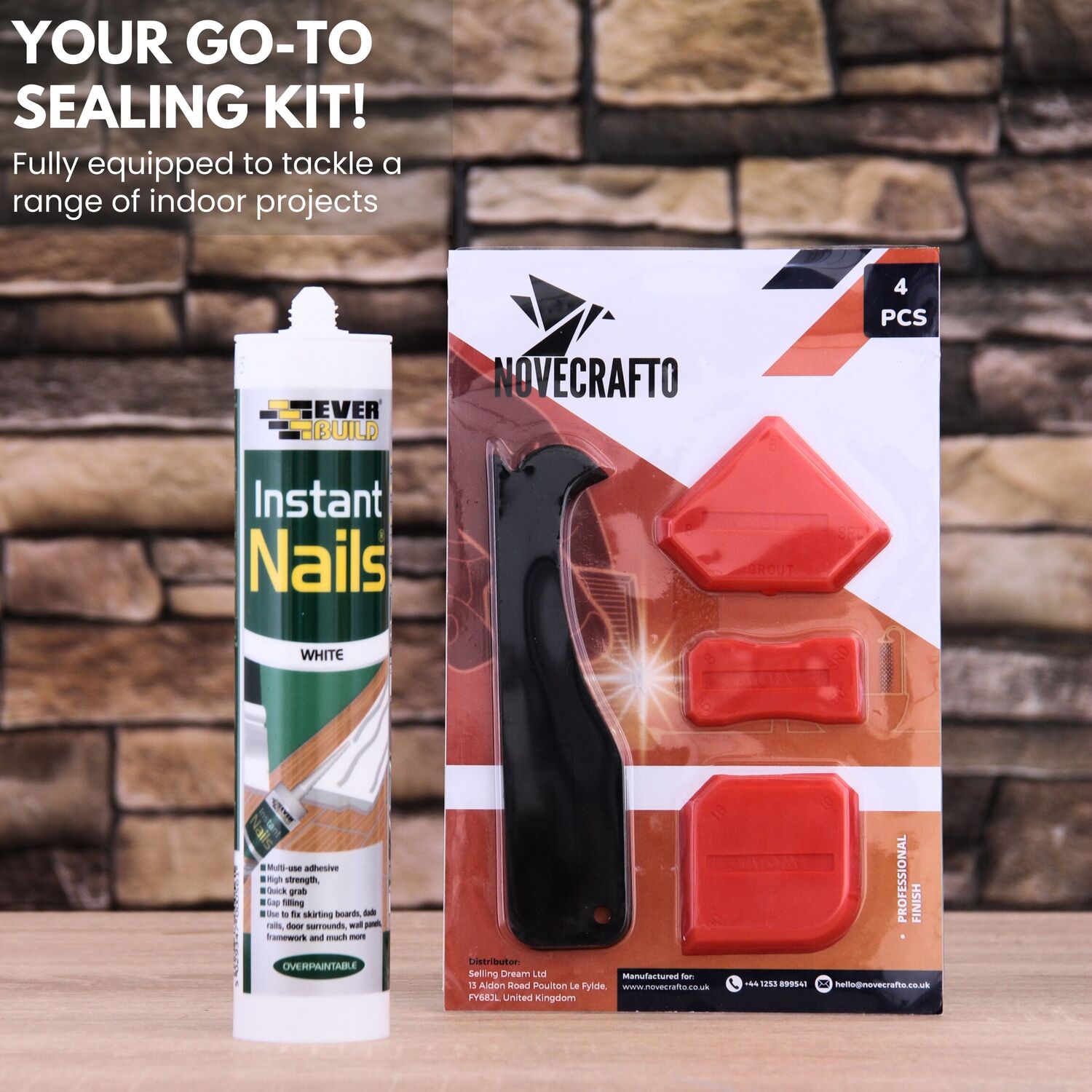 No More Nails Glue, Pack of 6 tubes Bonding Glue with 4-Piece Caulking ...