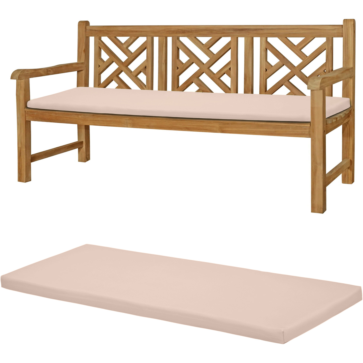 Water-Resistant 4-Seater Bench Seat Pads Garden Bench Cushions