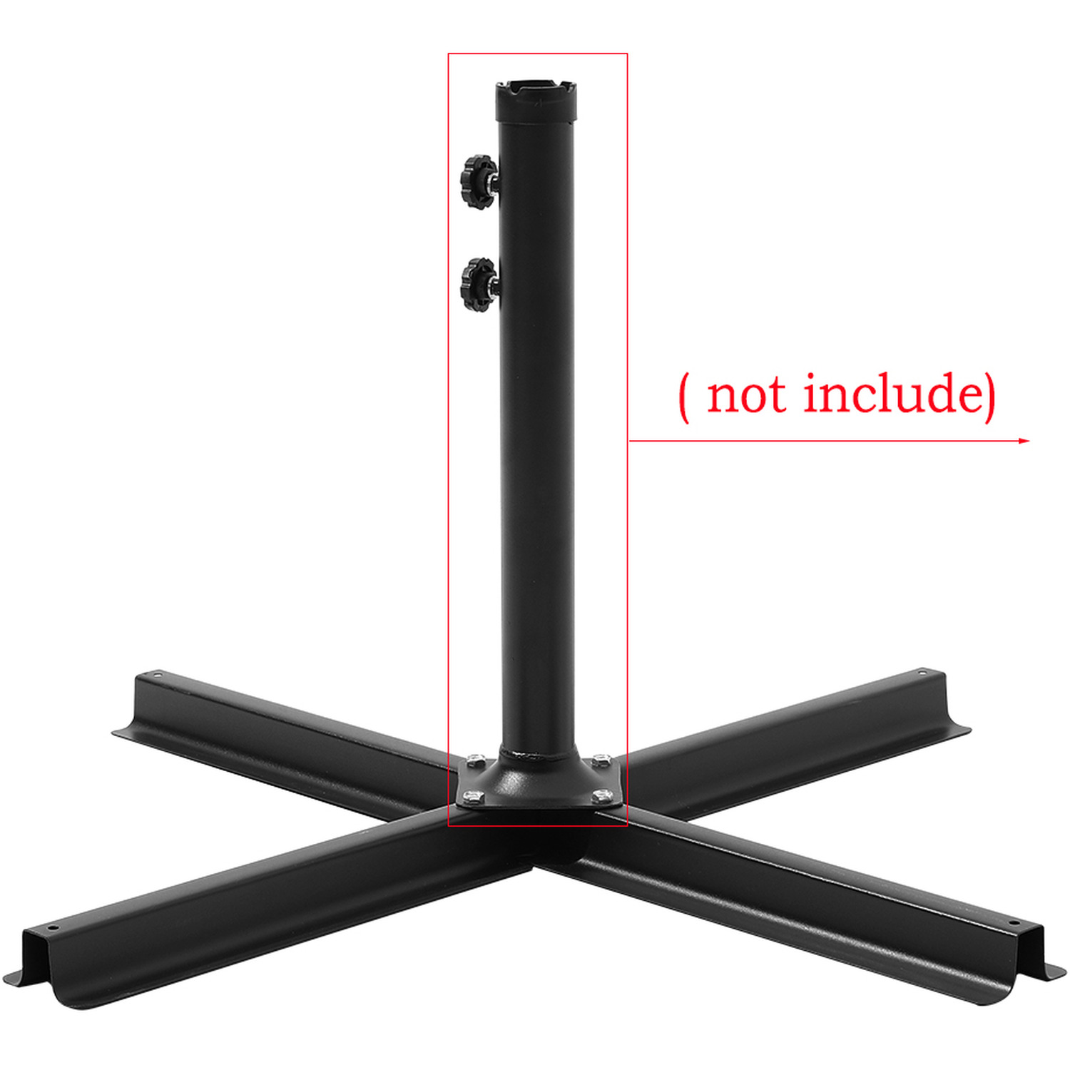 HomeScape Parasol Cross Base Metal Free Standing Stand