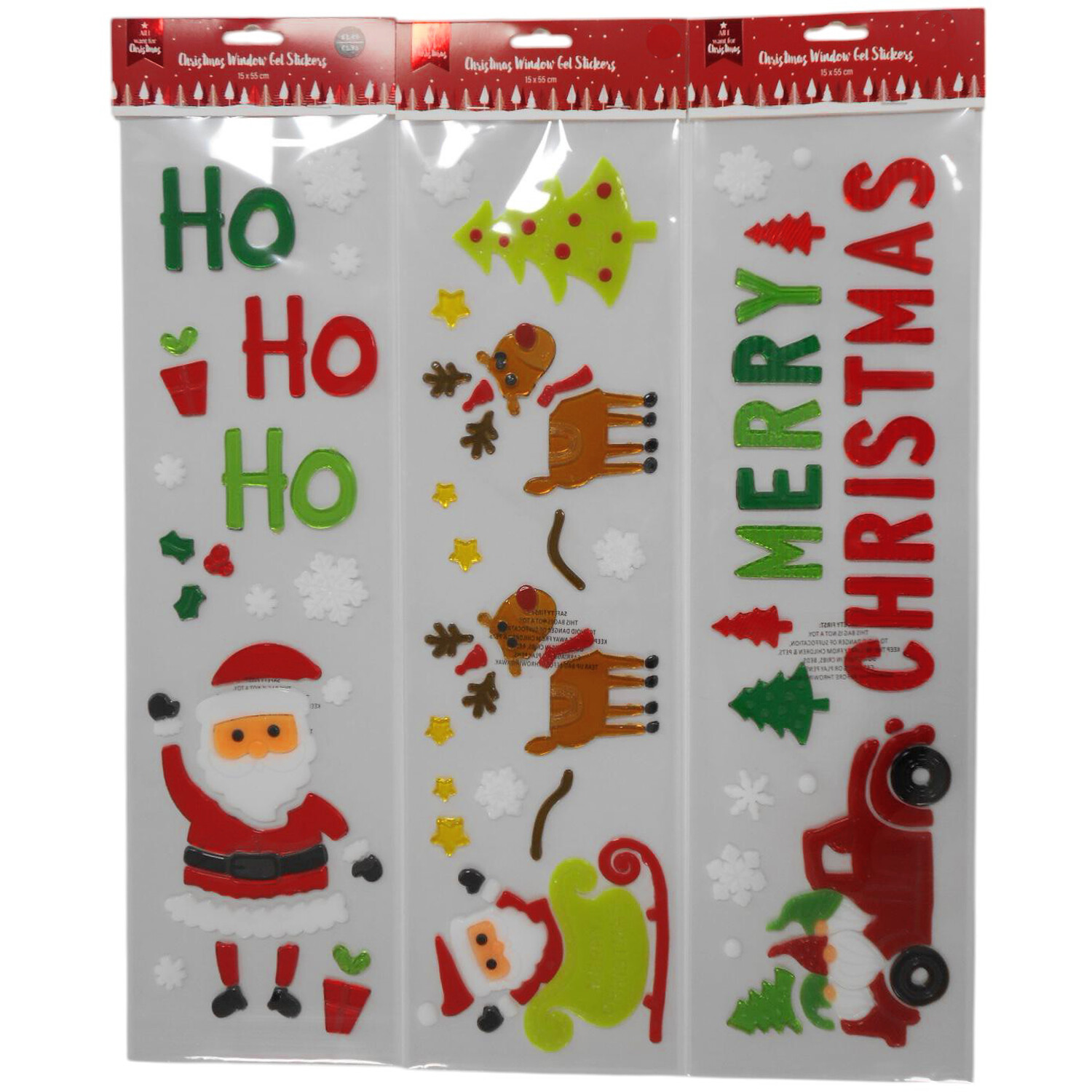 Christmas Gel Window Stickers