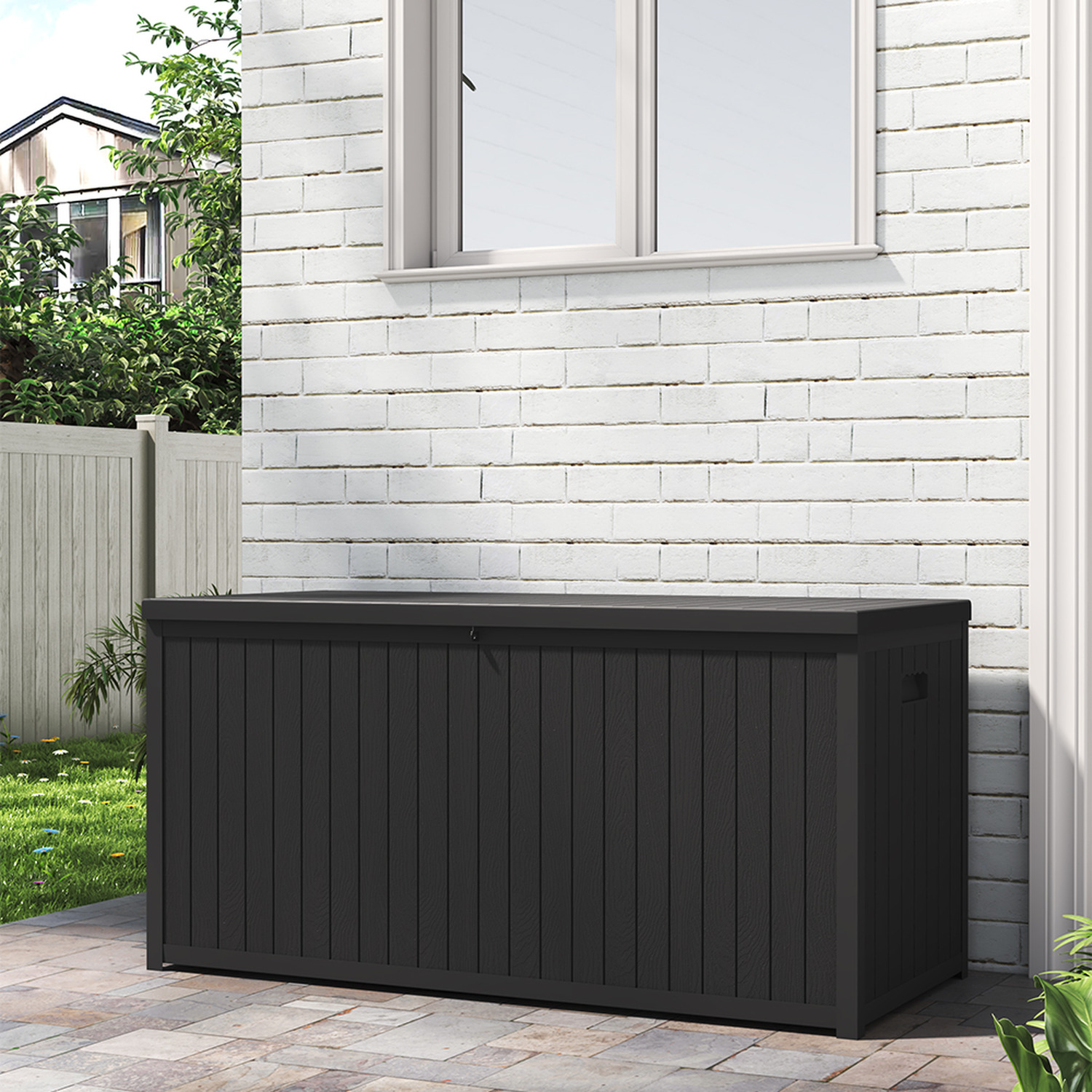 HomeScape Garden Storage Waterproof Box with Lockable Lid