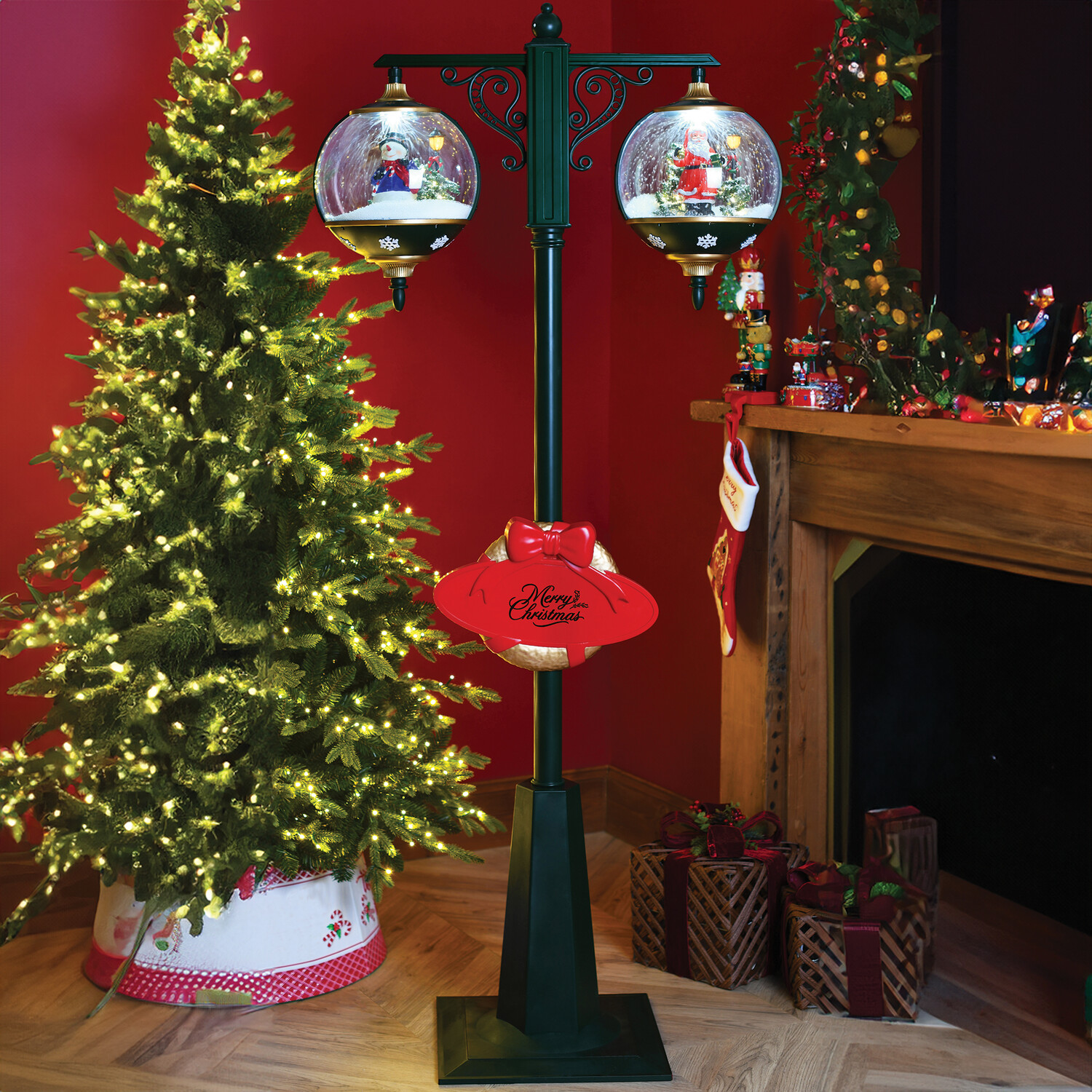 Christmas LED Snowing Musical Lantern