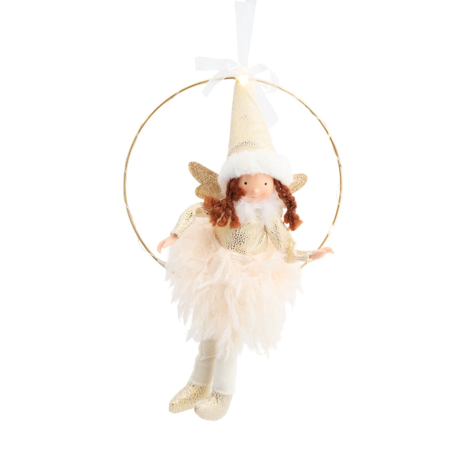 LED Hoop Sitting Fairy Decoration