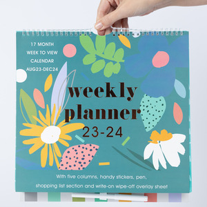 2023 2024 Family Weekly Planner 17 Month Calendar 5 Columns