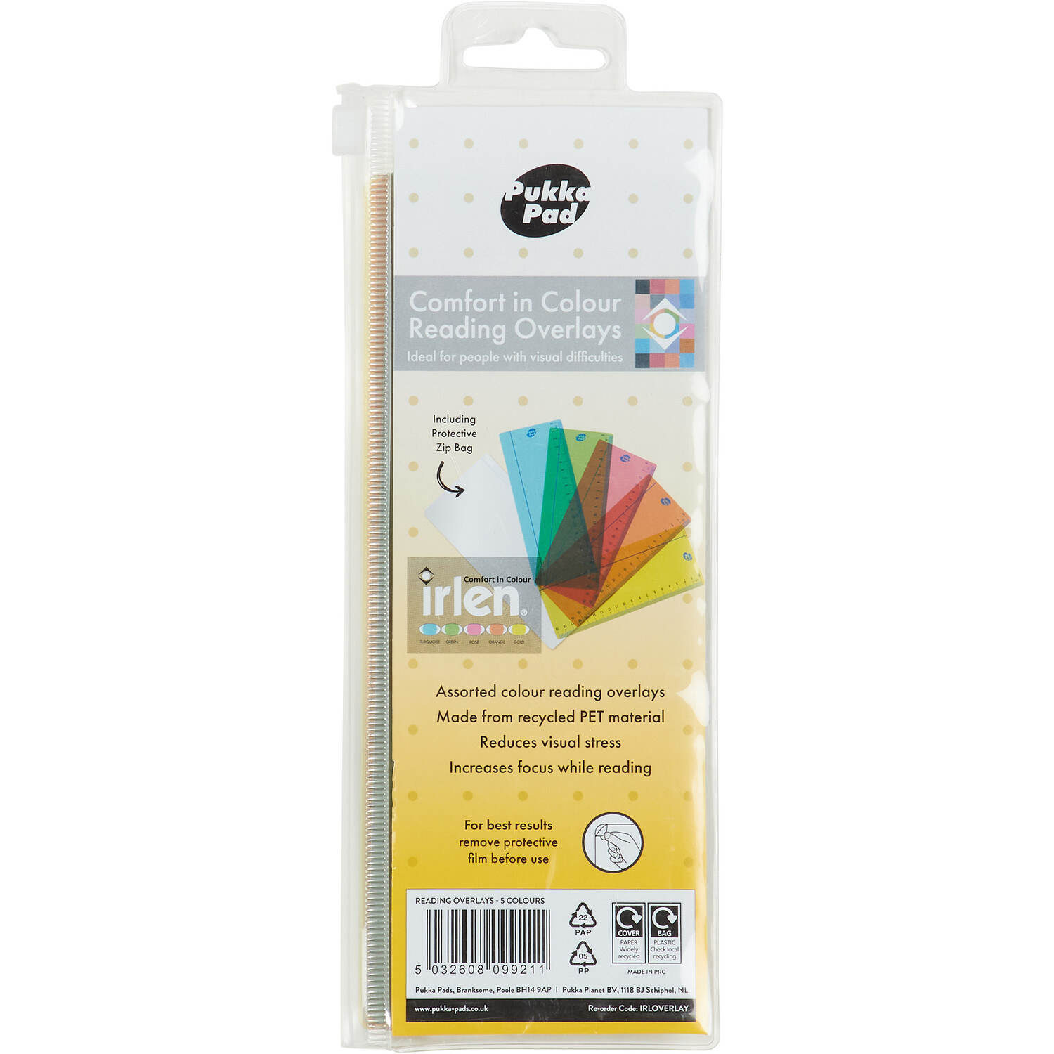 Pack of 5 Pukka Pad Irlen Overlays