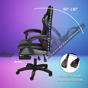 Premium LED Gaming Chair with Footrest