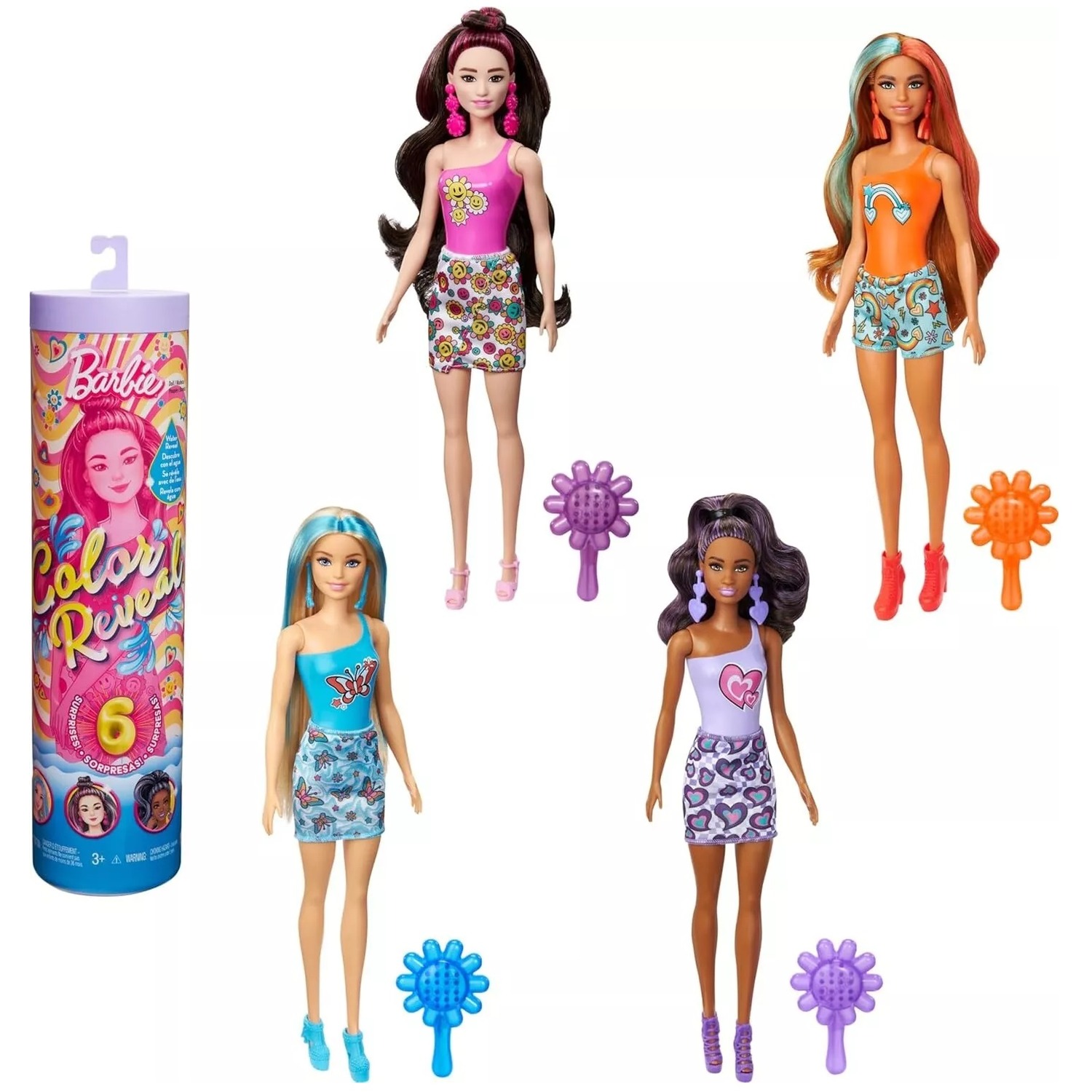 Barbie Colour Reveal Rainbow Inspired Doll and Accessories