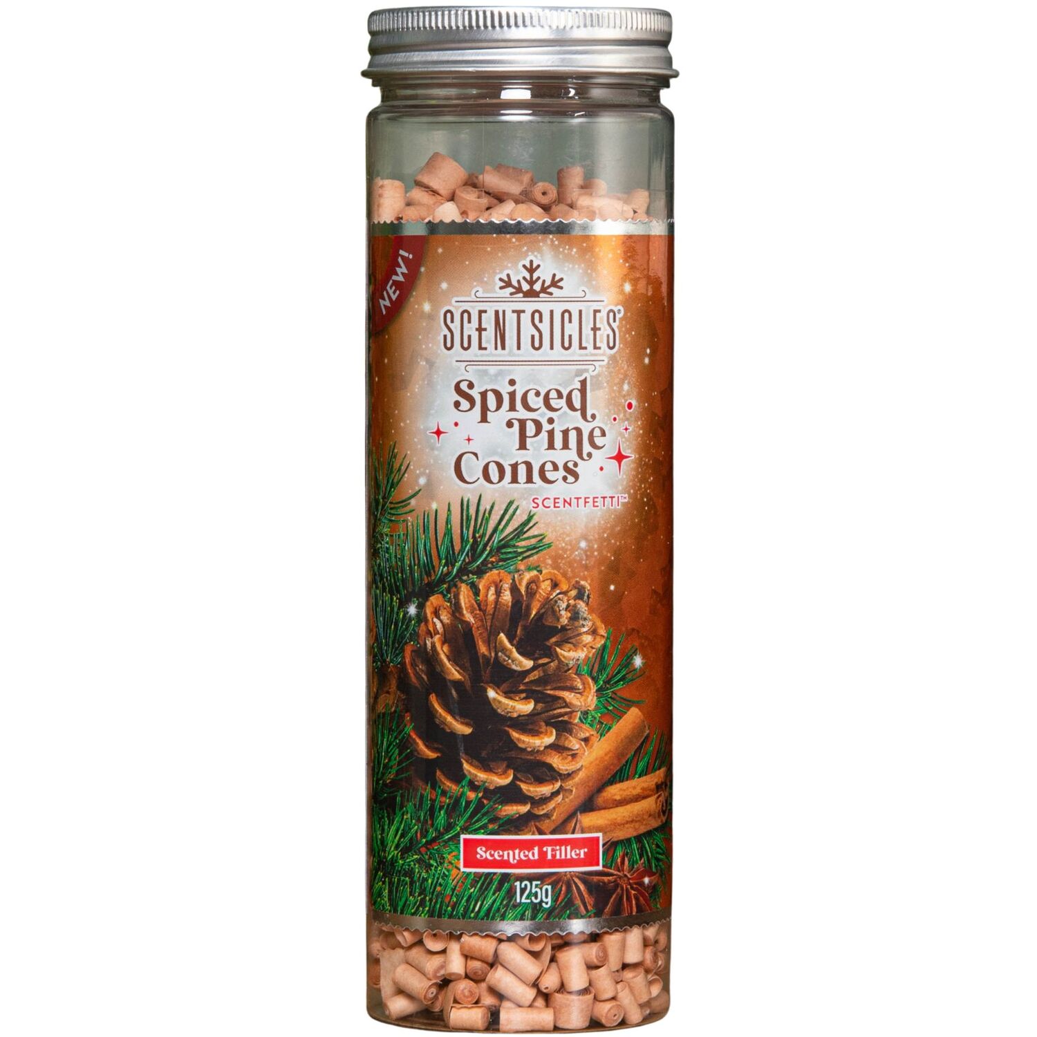 125g Spiced Pine Cones Scentsicles Scentfetti Christmas Decoration