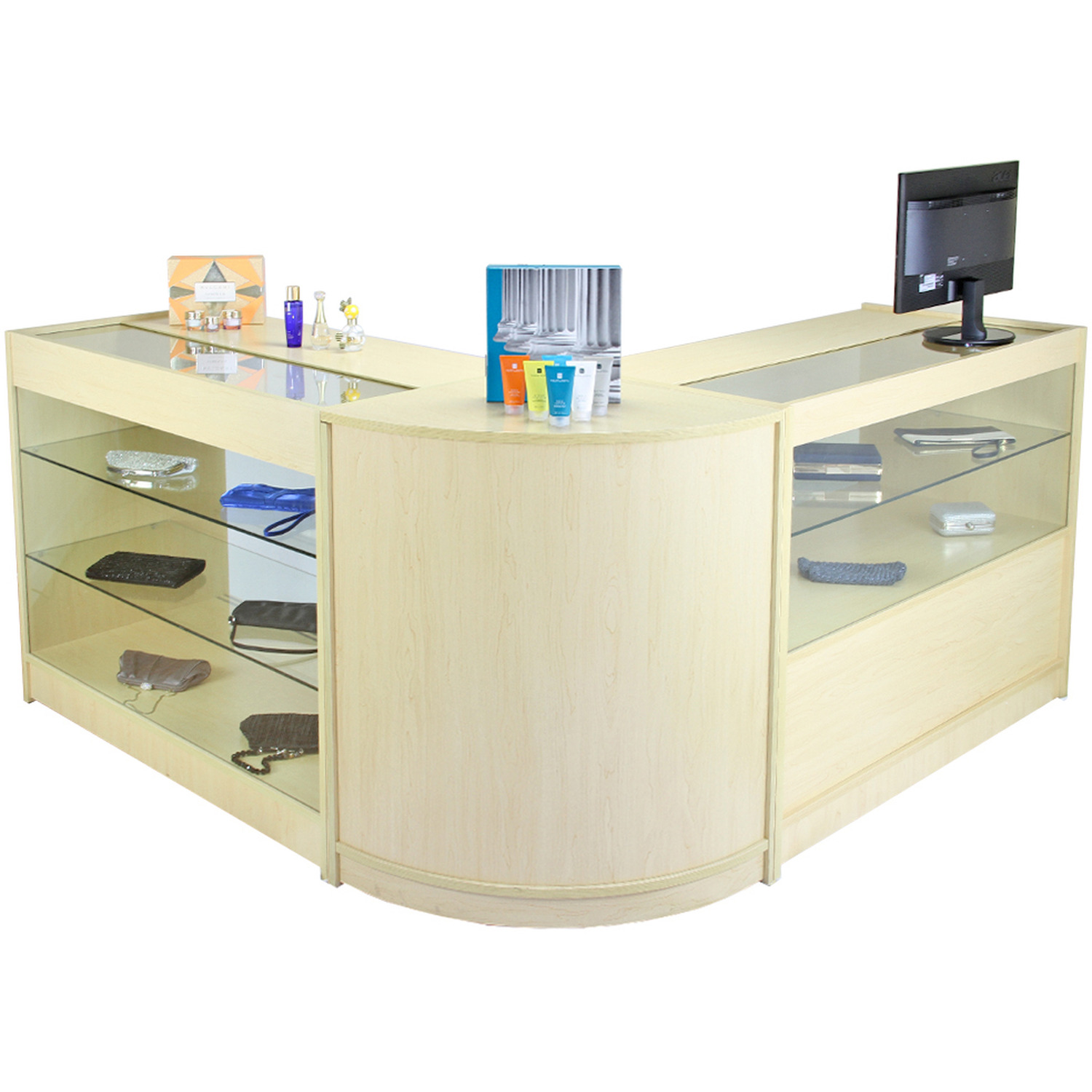 Solar Maple Shop Counter And Retail Display Set