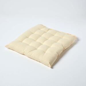 Solid Cotton Seat Pad with Button Straps