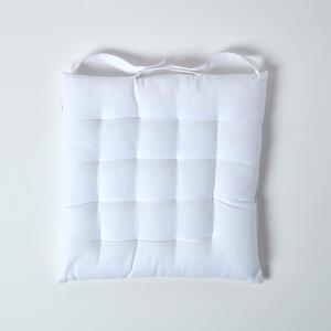 Solid Cotton Seat Pad with Button Straps