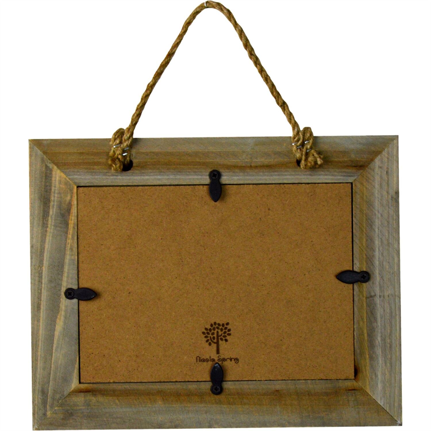 7x5" Rustic Wooden Hanging Photo Frame Natural