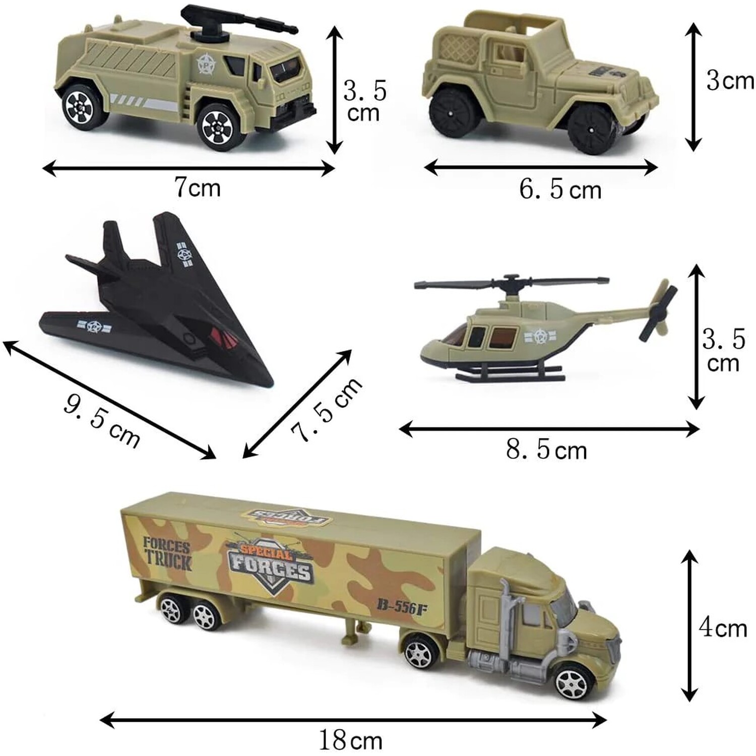12 pcs military vehicles scaled army toy set bomber tank and helicopter