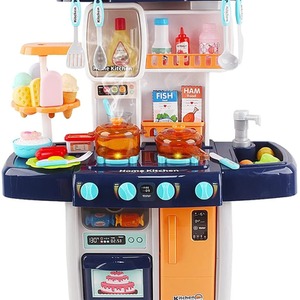 Miniature Kitchen Play Set with 34 Accessories blue