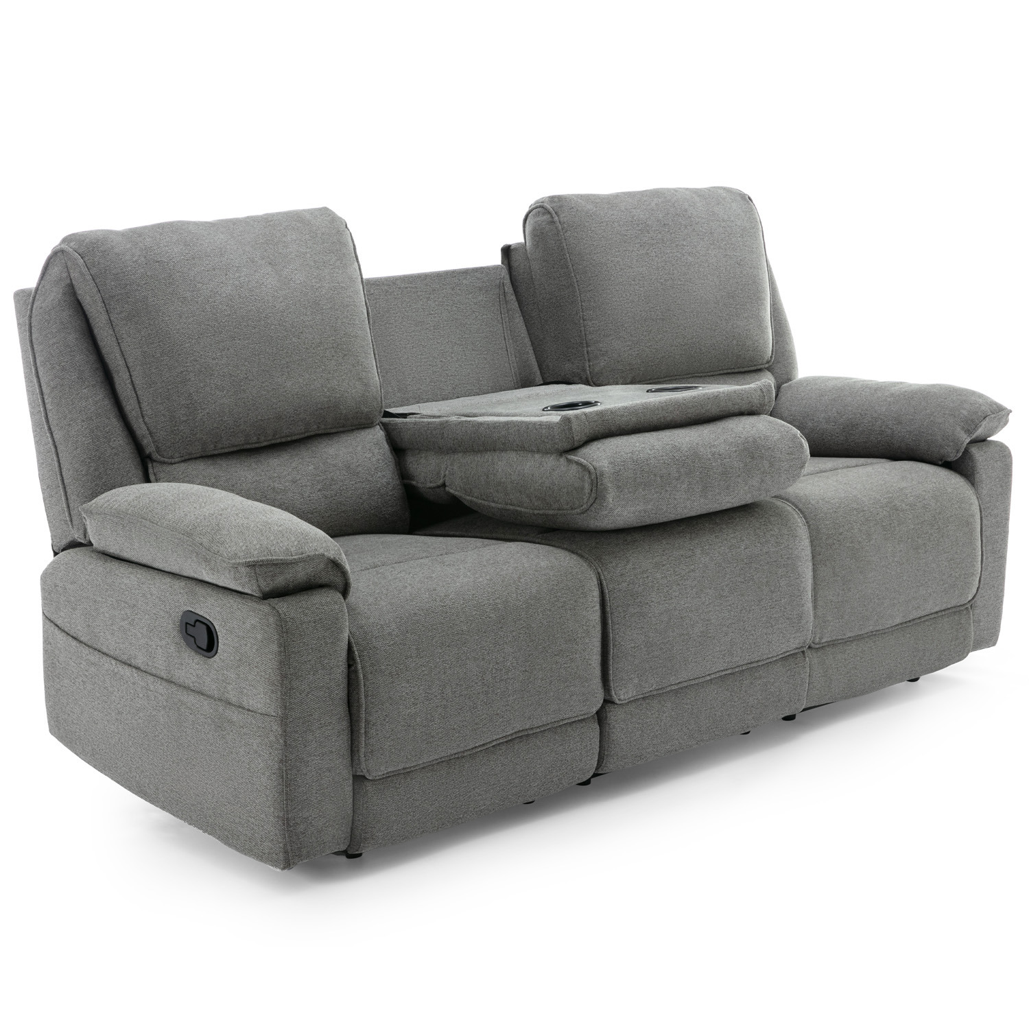 Sydney 1, 2 and 3 Seater Fabric Latch Recliner Sofa Set