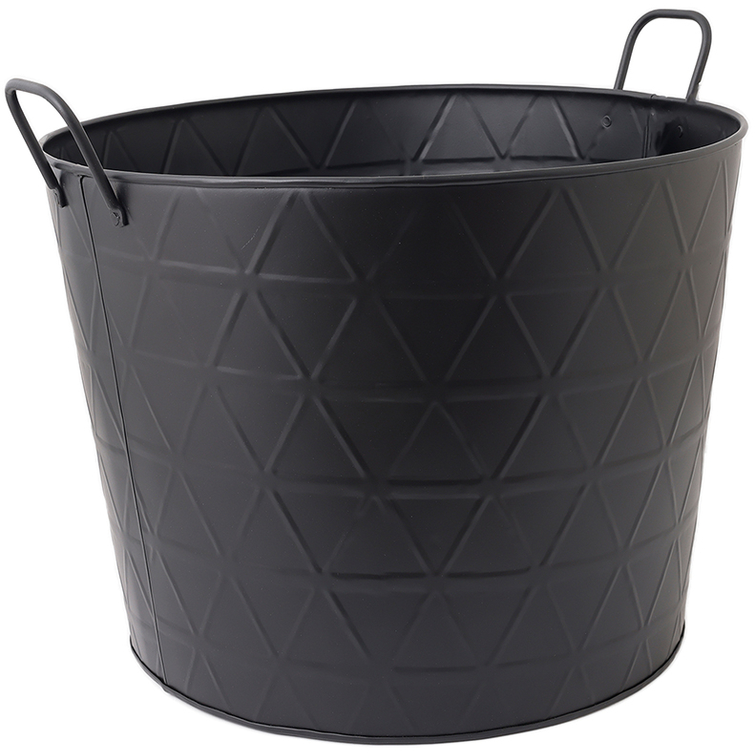 Yew Fireside Log Bucket Contemporary Design Iron Matte