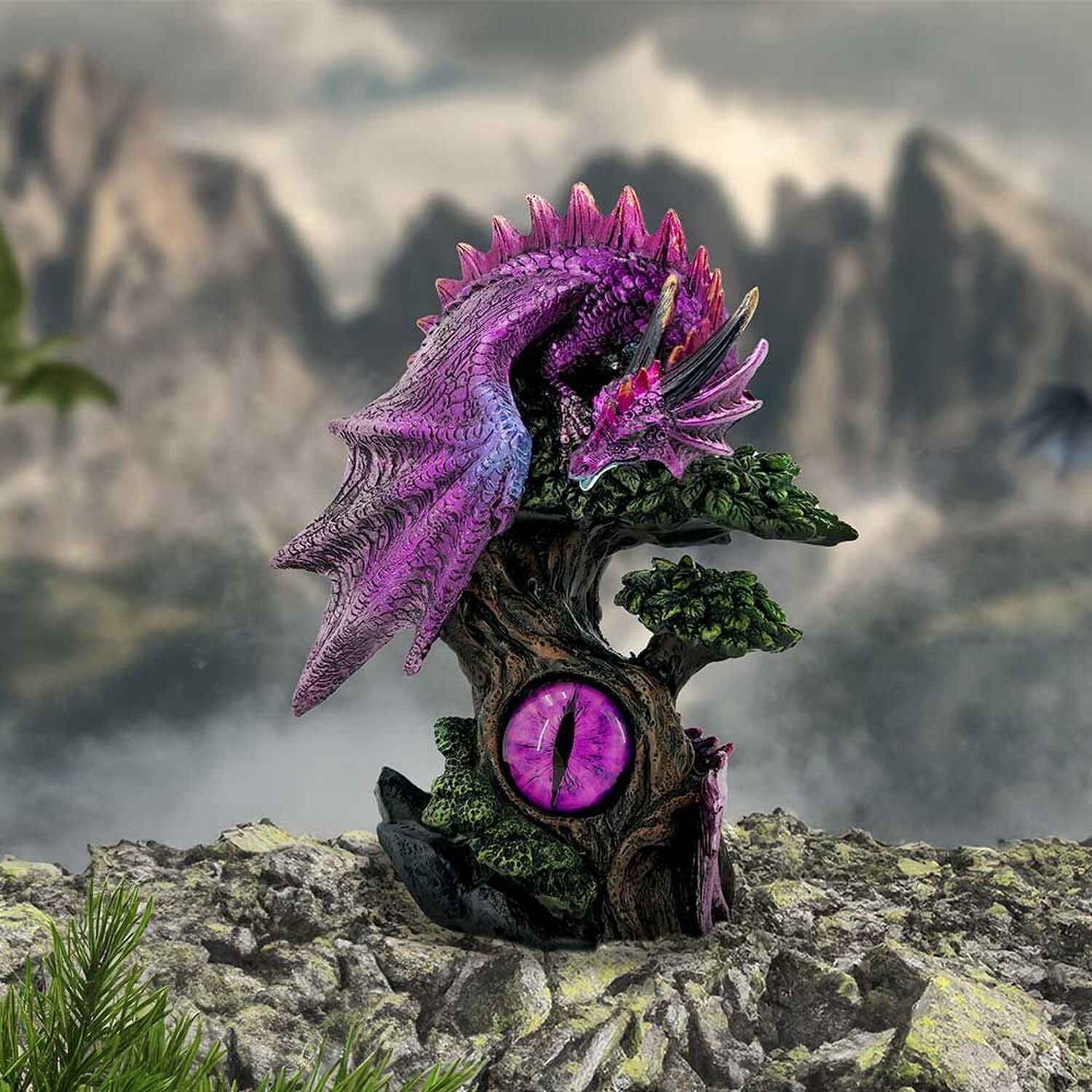 Draconic Seer Purple Dragon Eye Figurine
