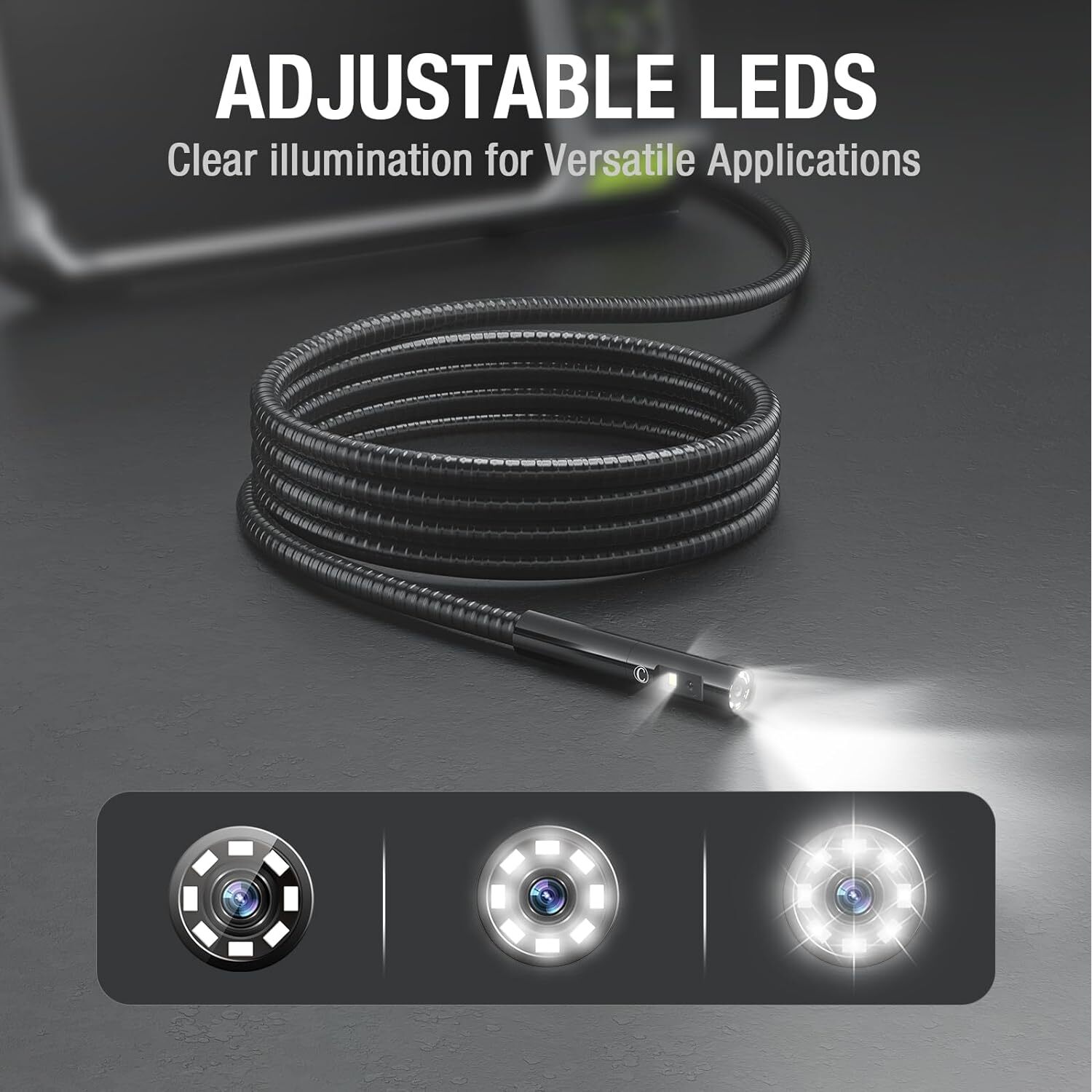 5m Triple Lens Inspection Camera with 7inch Screen