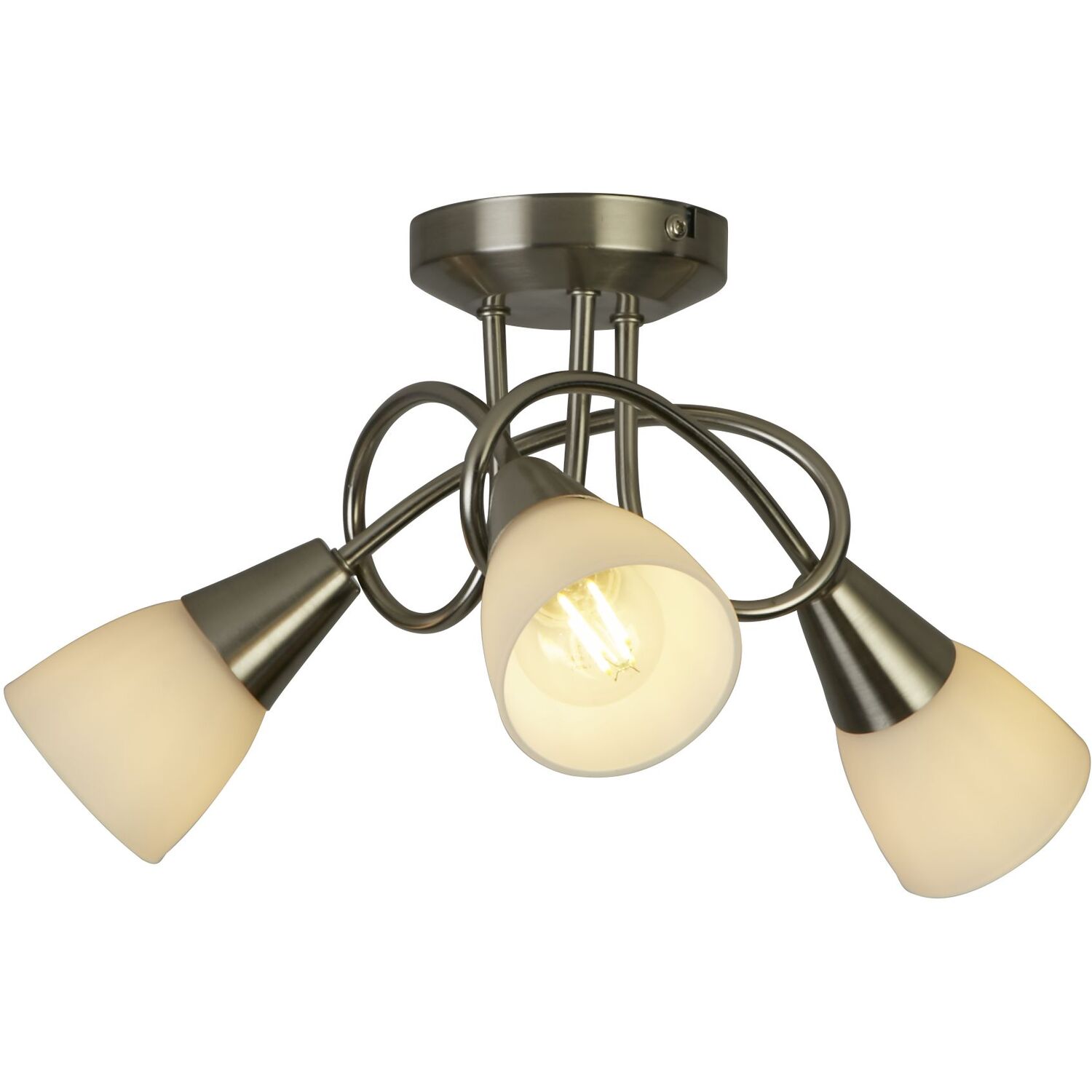 Bradford Brushed Silver Ceiling Light