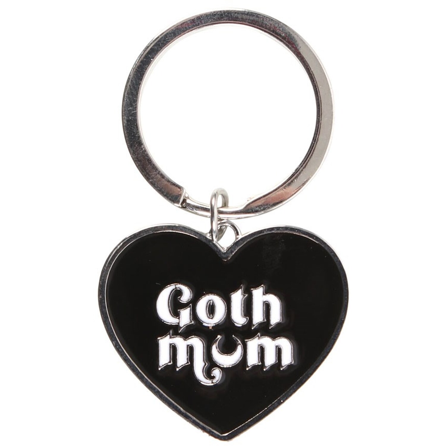 Goth Mum Heart Keyring