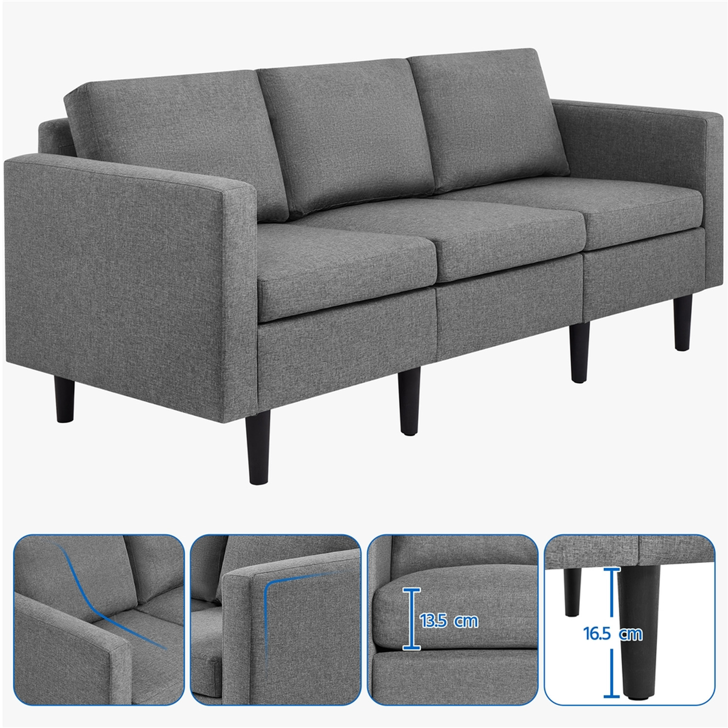 Contemporary 3-Seater Sofa