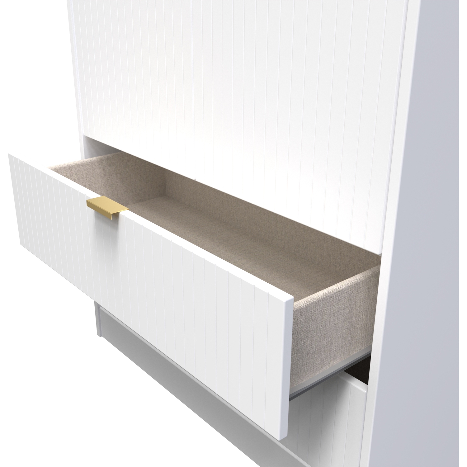 Linear Ready Assembled 2 Door 2 Drawer Wardrobe