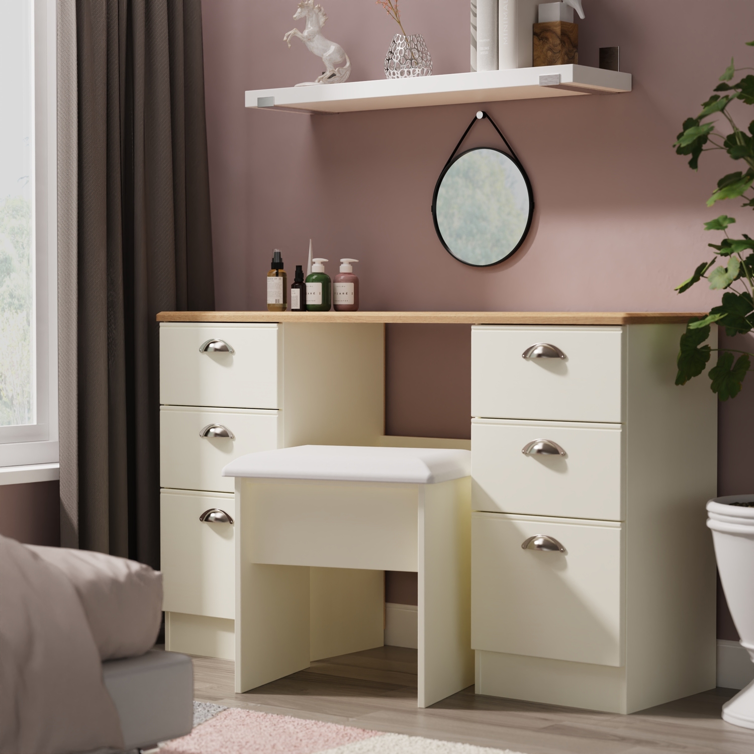 Victoria Ready Assembled Double Pedestal Desk