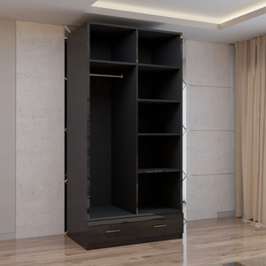 Modern Hinged Door Wardrobe with Mirror