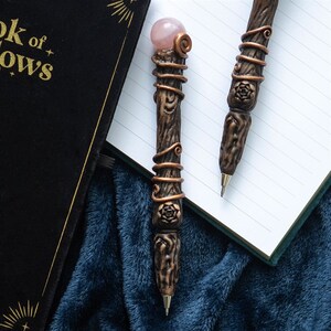 Romance Rose Quartz Crystal Wand Pen For Inspired Writing